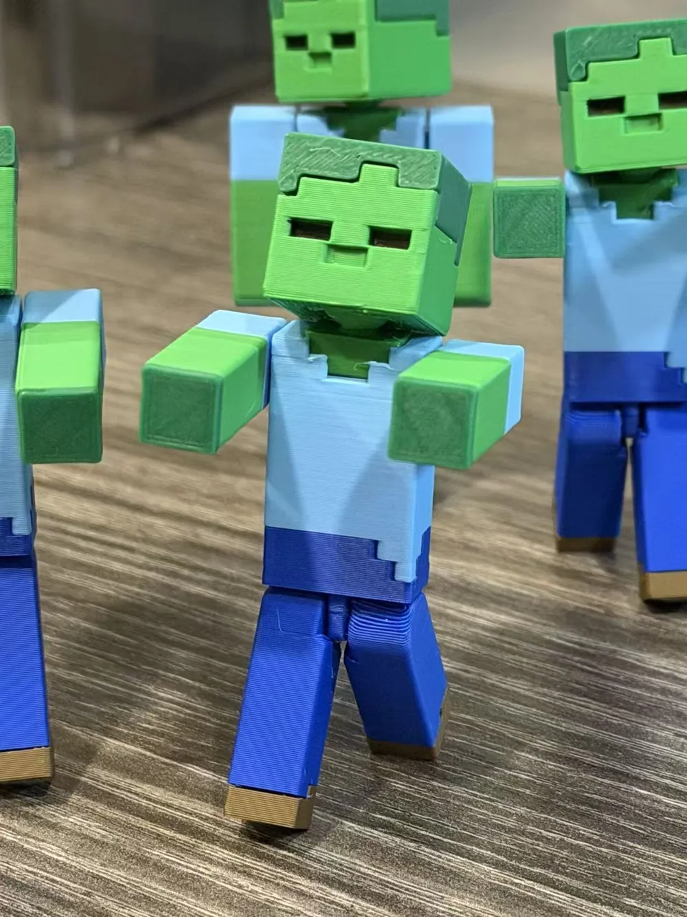 Minecraft - Zombi - Impresión por colores - Modelo de impresión 3D ...