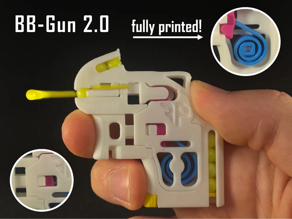 BB Gun 2.0 | fully printed | shoots over 5m! by PeliX3D MakerWorld ...