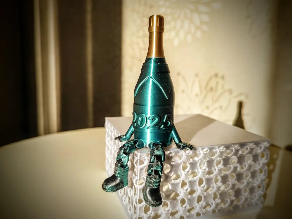 Happy New Year Bottle articulated by 3Dudek MakerWorld: Download Free ...