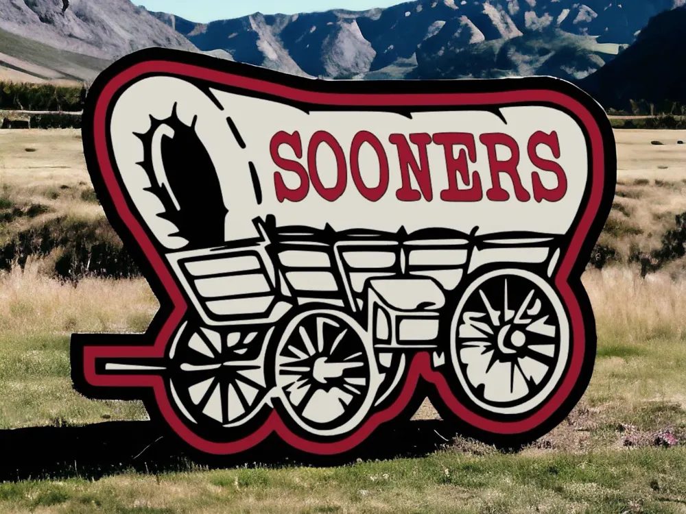 Oklahoma Sooners Wagon LED Lamp - Free 3D Print Model - MakerWorld