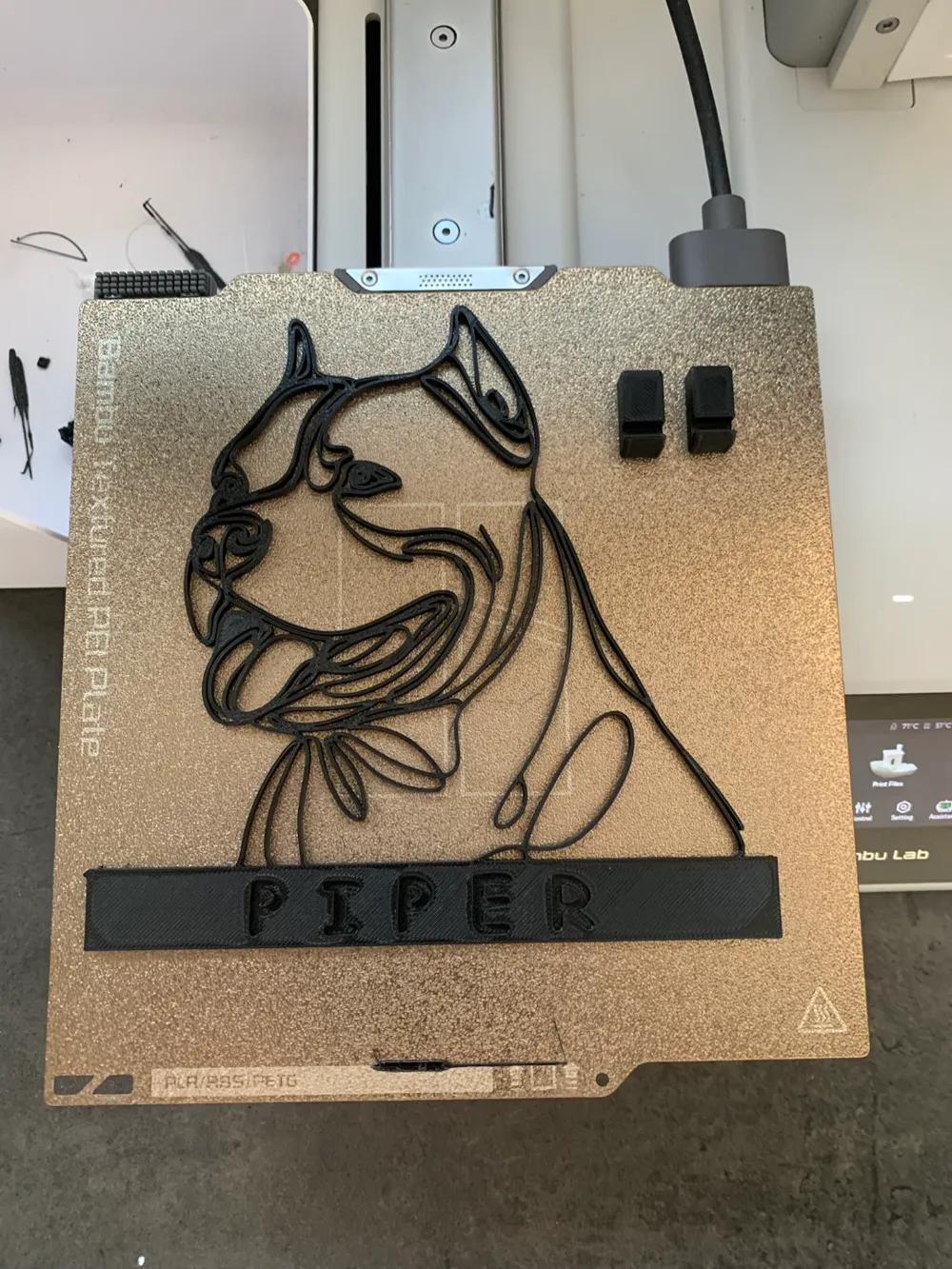 2d art Pitbull memorial frame - Free 3D Print Model - MakerWorld