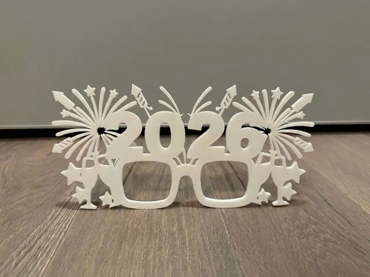 New Year's Eve 2026 Glasses - Free 3D Print Model - MakerWorld
