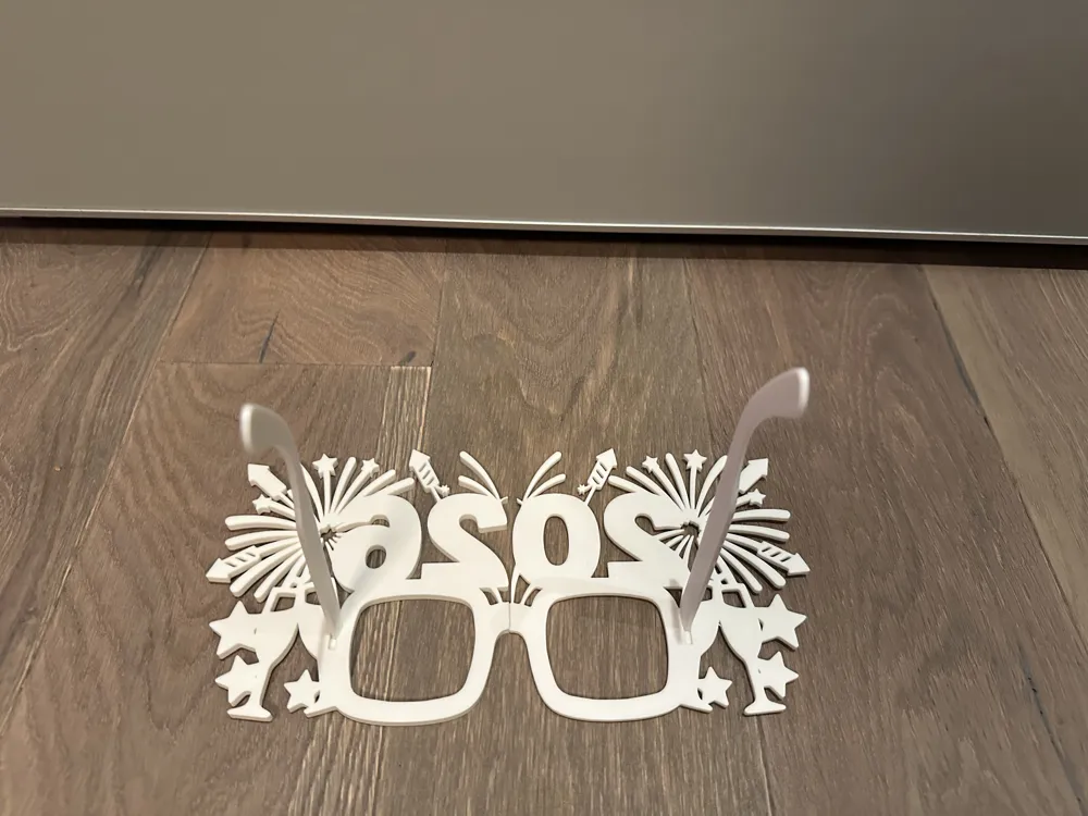 New Year's Eve 2026 Glasses - Free 3D Print Model - MakerWorld