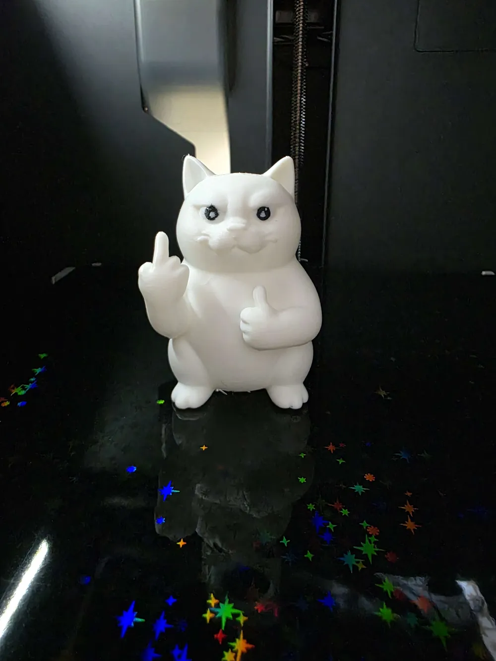 Cat with middle finger - Free 3D Print Model - MakerWorld