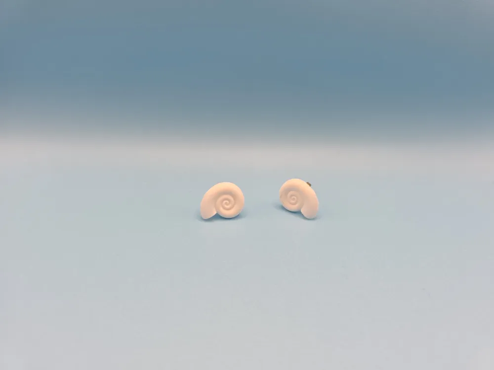 Ocean Elegance – Snail Shell Earrings - Free 3D Print Model - MakerWorld