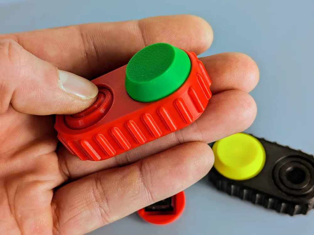 Click-it Fidget MX Button Spinner - Free 3D Print Model - MakerWorld