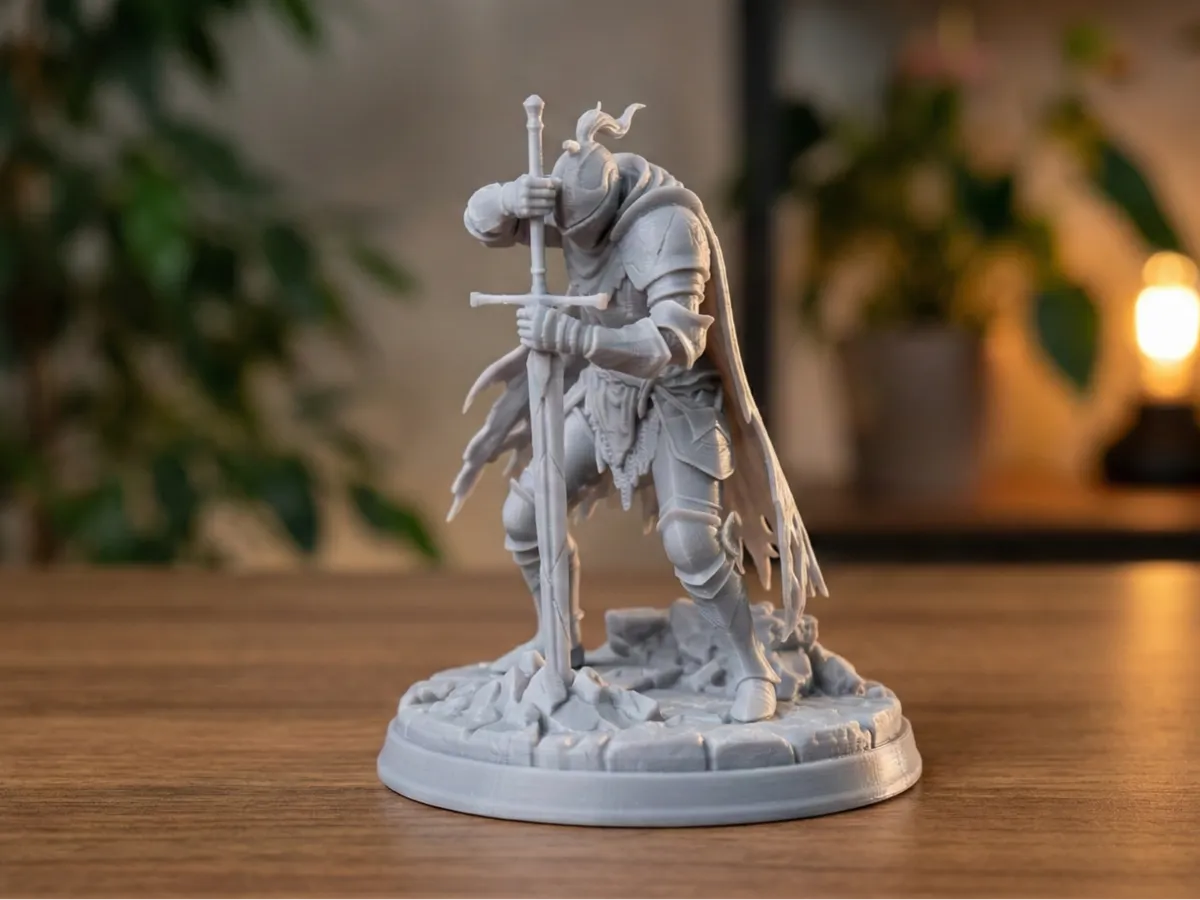 Resting Knight with Greatsword - Free 3D Print Model - MakerWorld