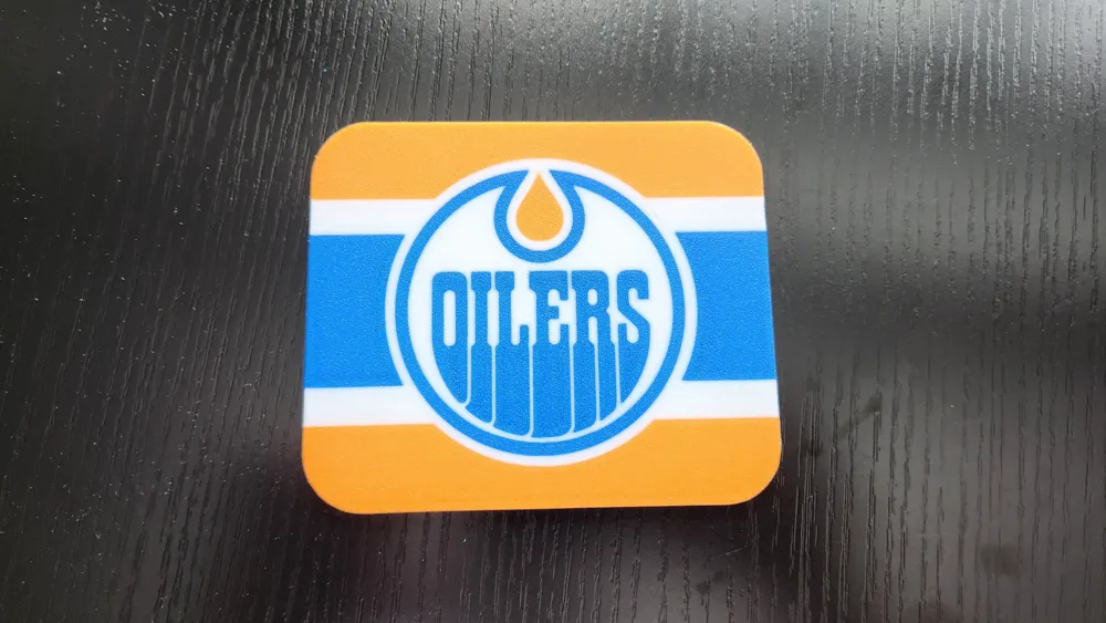 Edmonton Oilers Coasters Set with Stand by Fodelec - MakerWorld
