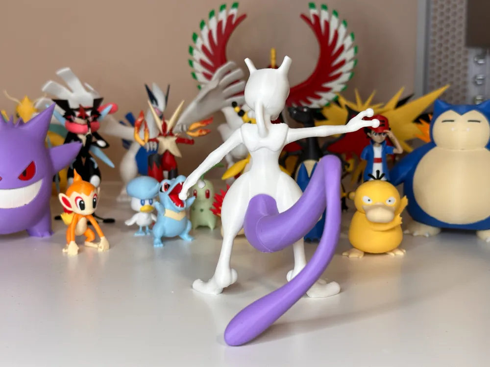 Mewtwo (Pokemon) Fully Assembled 115mm tall by LCFigure MakerWorld ...