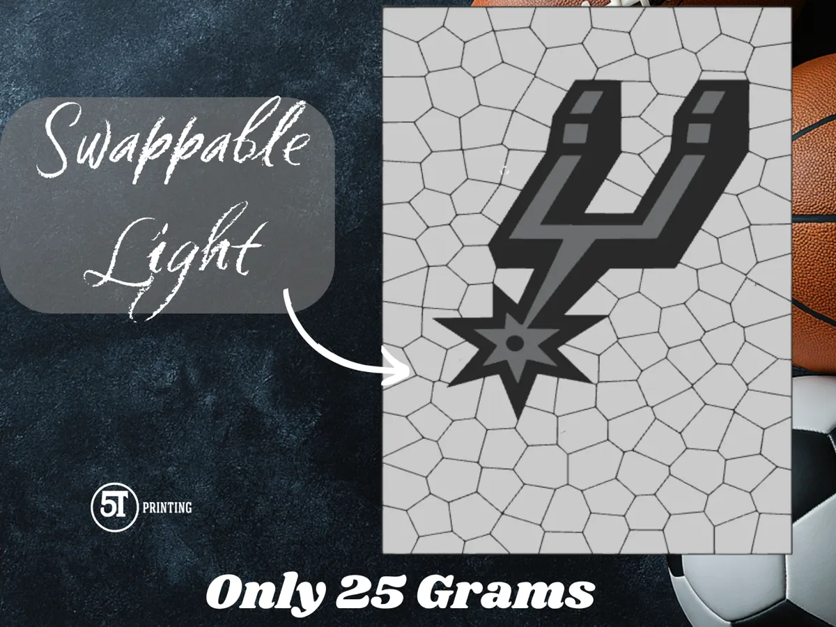 San Antonio Spurs light (swappable glass) by 5T Printing MakerWorld ...