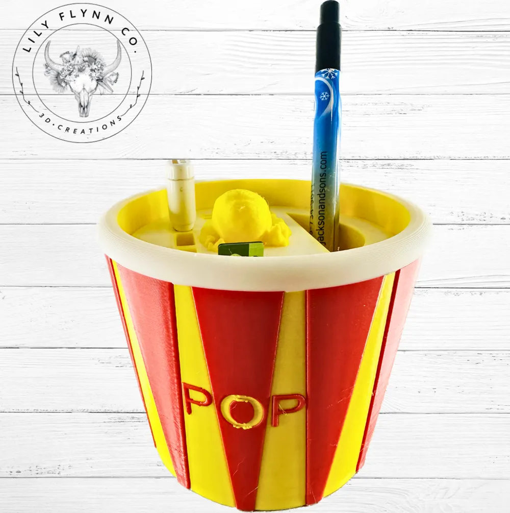 Popcorn Desk Organizer by Lily Flynn Co. - MakerWorld