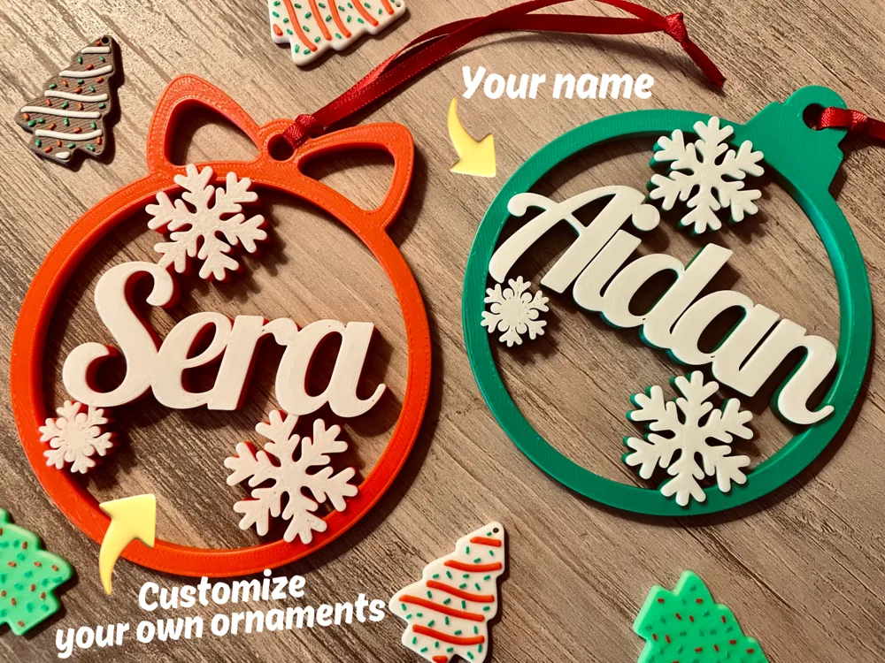 Christmas Ornament_ Customizable Name Ornament by Mr.FusibleMakerWorld ...