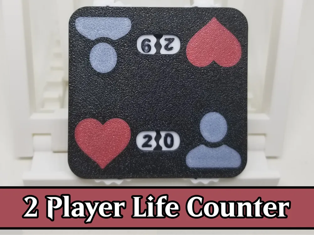 MTG 2 Player Life Counter / Tracker - 00-99 Dials by TheMakerSphere ...