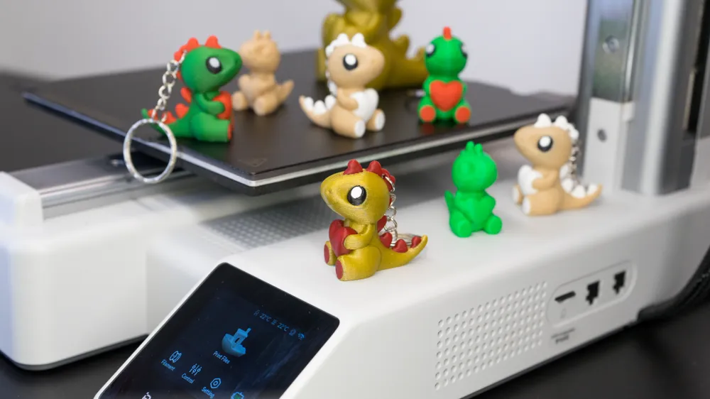 Cute Mini Valentine Dinosaur (Keychain) - Free 3D Print Model - MakerWorld