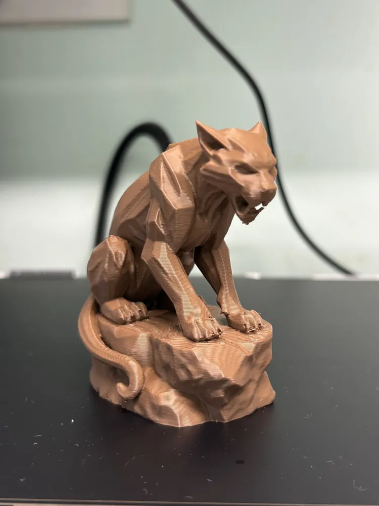 Shadow Panther Totem – Geometric Power Sculpture by Disaster MakerWorld: Download Free 3D Models