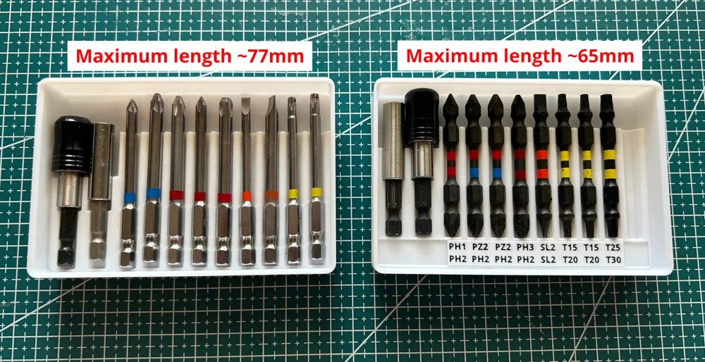 Gridfinity Hex Drill Bit Organizer Collection - Free 3D Print Model ...
