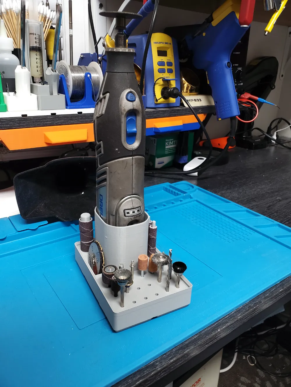 Gridfinity Holder For Dremel 8220 by Advanced Level Diagnostics ...