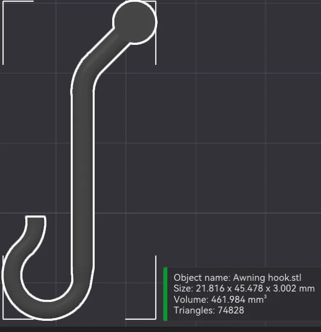 Awning hook for string lights - Free 3D Print Model - MakerWorld