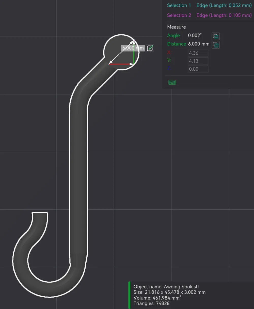 Awning hook for string lights - Free 3D Print Model - MakerWorld