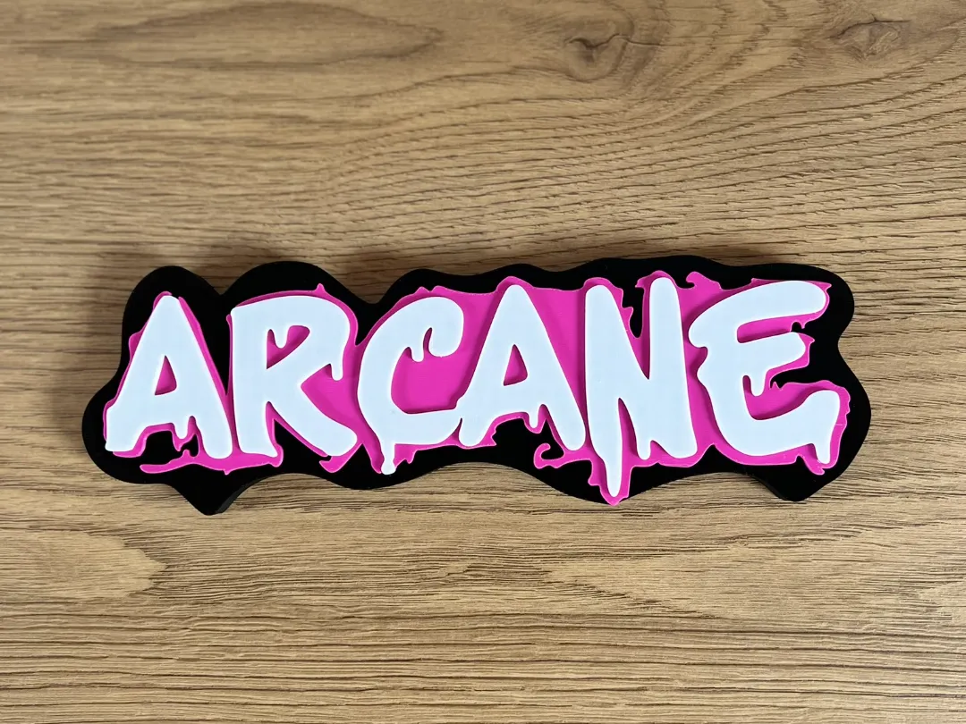 Arcane Logo Decoration - Free 3D Print Model - MakerWorld