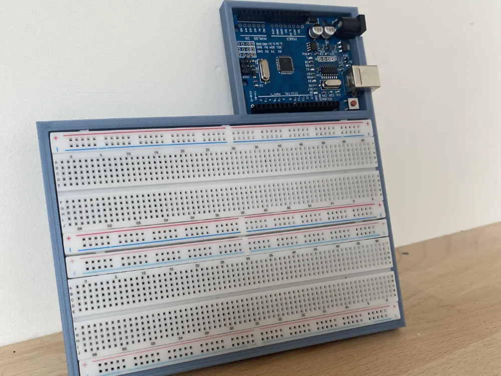 Breadboard holder + arduino uno by Martt81 MakerWorld: Download Free 3D ...