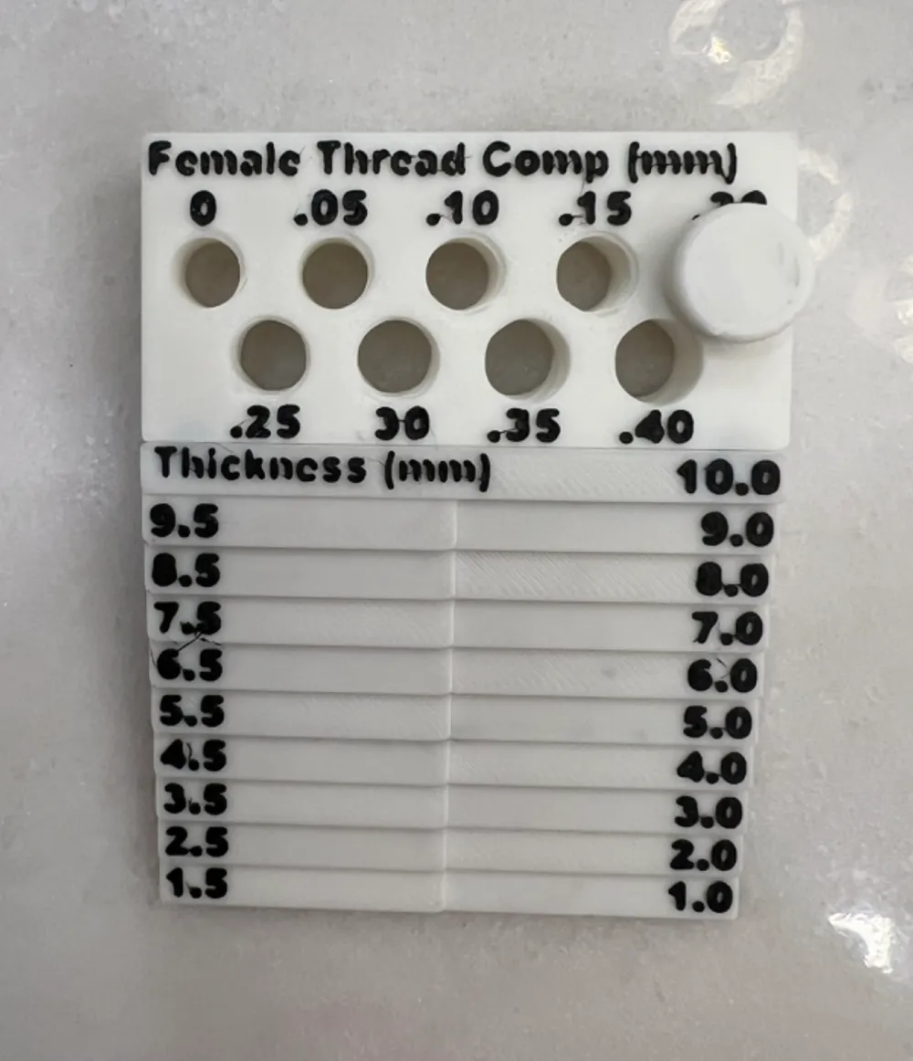 Thickness Gauge/Thread Tolerance Gauge - Free 3D Print Model - MakerWorld