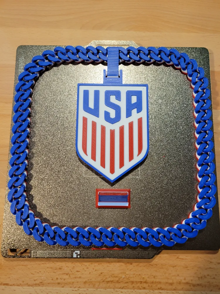 USA Mens Soccer Cuban Hype Chain - Free 3D Print Model - MakerWorld