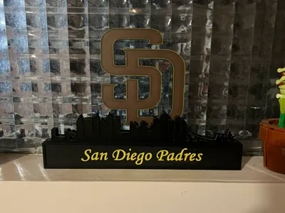 San Diego Padres with skyline of San Diego MLB by Jessie_3d ...