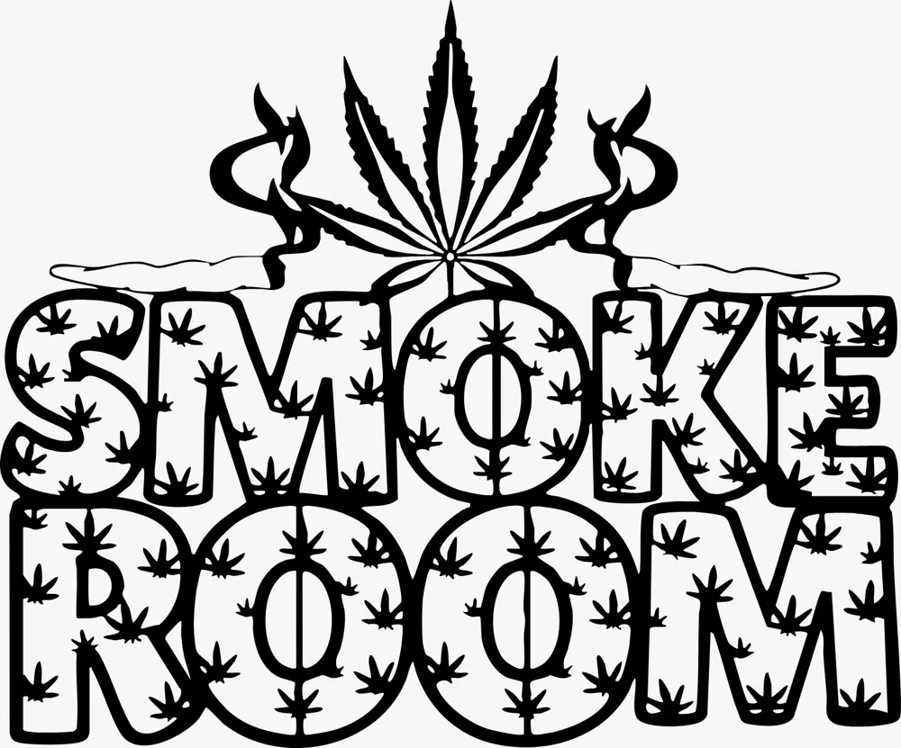 SMOKE ROOM Sign - Free 3D Print Model - MakerWorld
