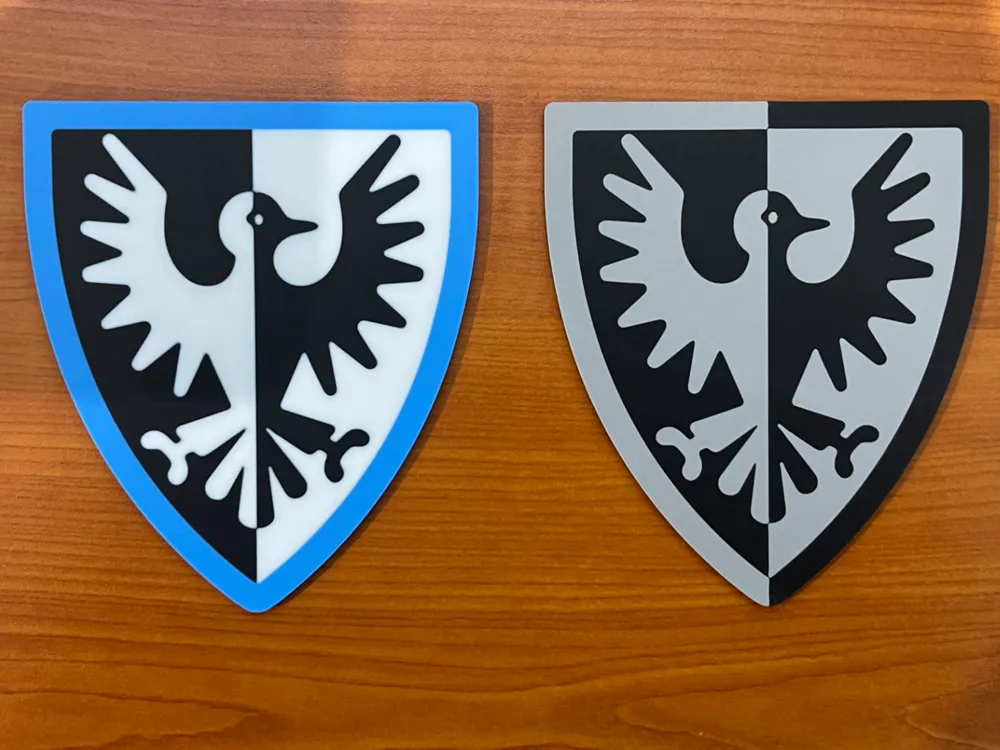 Legos Black Falcon Shield Coaster / Logo Sign by DarkLink - MakerWorld