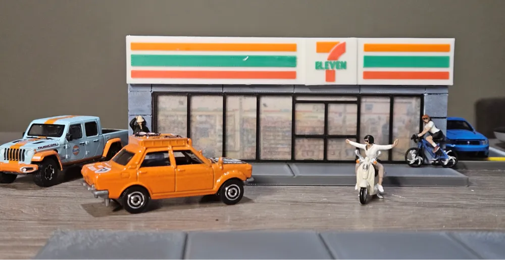 1:64 7-Eleven Storefront - Free 3D Print Model - MakerWorld