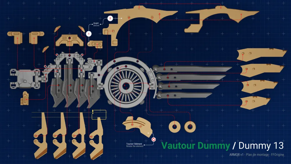 Vulture Dummy - Dummy 13 by FFOrigine MakerWorld: Download Free 3D Models