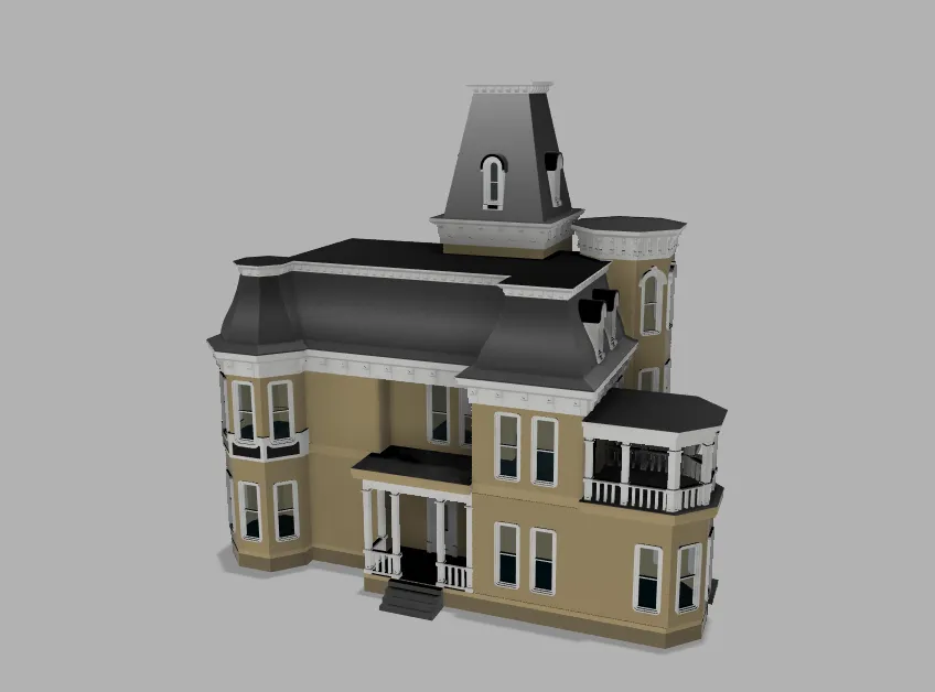 Victorian House #1, HO Scale - Free 3D Print Model - MakerWorld