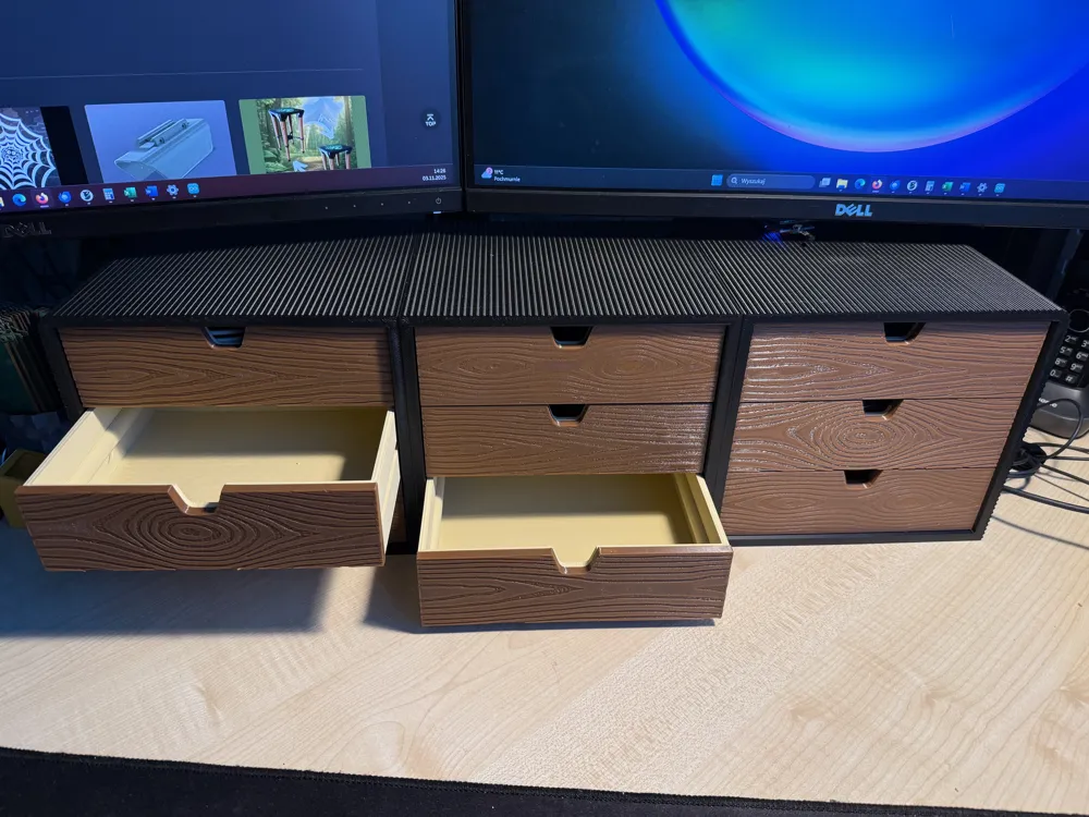 WoodLine Desk Organizer - Free 3D Print Model - MakerWorld