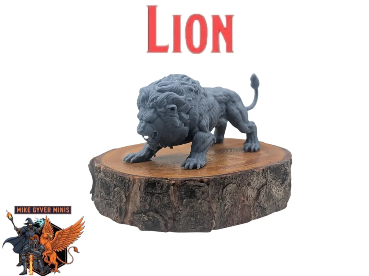 Lion - MGM Print-Ready Mini - Free 3D Print Model - MakerWorld