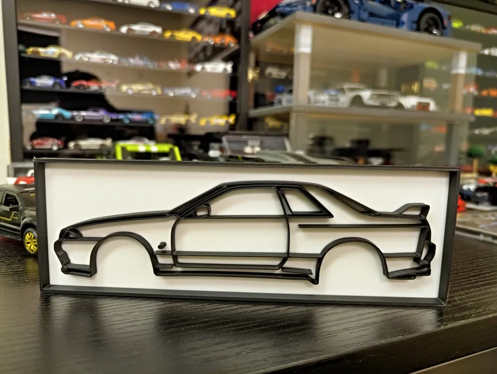 Nissan Skyline GTR R32 Line Art Display by sannersays - MakerWorld