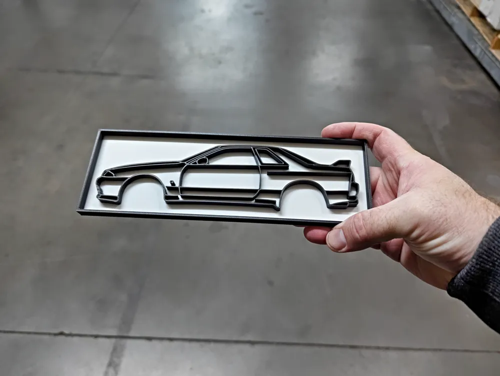 Nissan Skyline GTR R32 Line Art Display by sannersays - MakerWorld