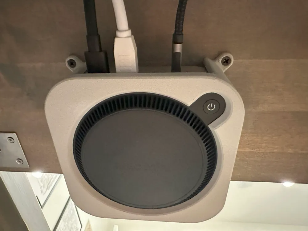 Under-desk Mount for M4 Mac mini - Free 3D Print Model - MakerWorld