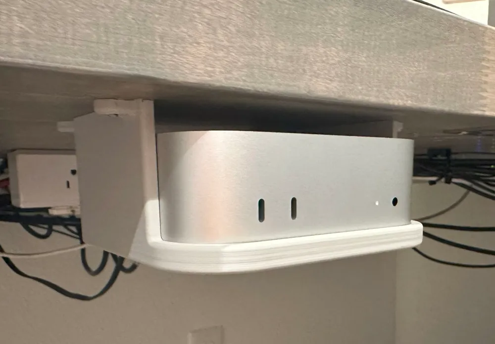Under-desk Mount for M4 Mac mini - Free 3D Print Model - MakerWorld