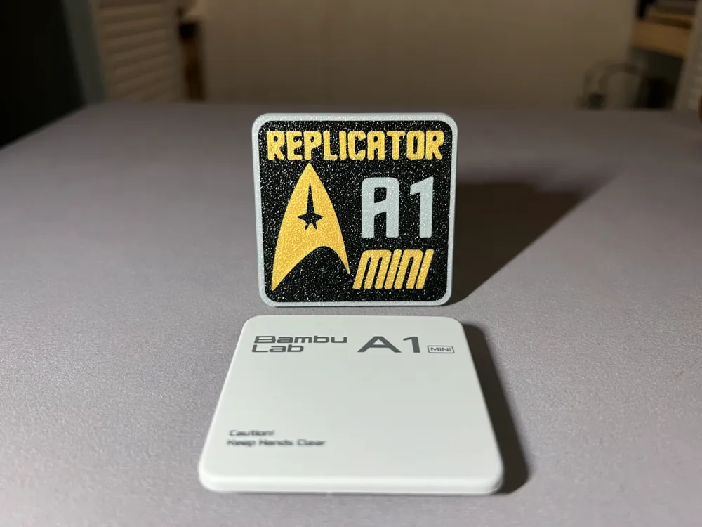 A1-Mini | Star Trek Replicator |Printer Label/Sign Remixed by BRE3DLOVE Designs - MakerWorld