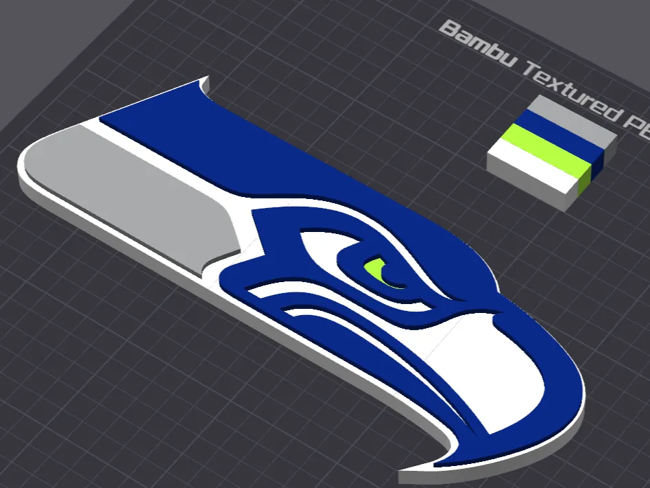 Seattle Seahawks Wandlogo - Free 3D Print Model - MakerWorld