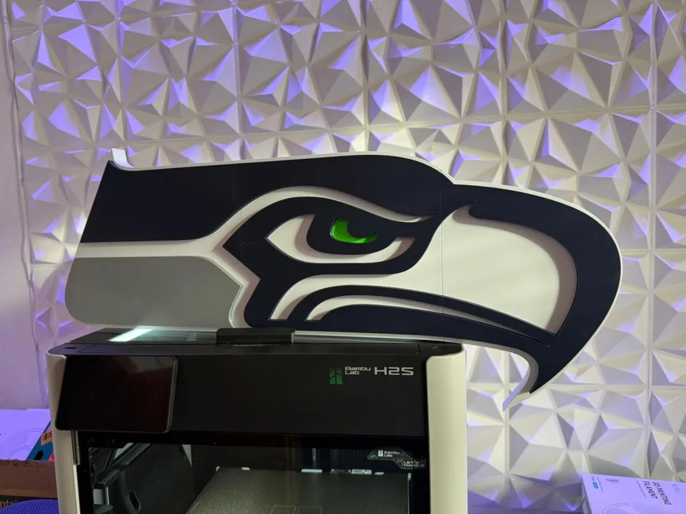 Seattle Seahawks Wandlogo - Free 3D Print Model - MakerWorld