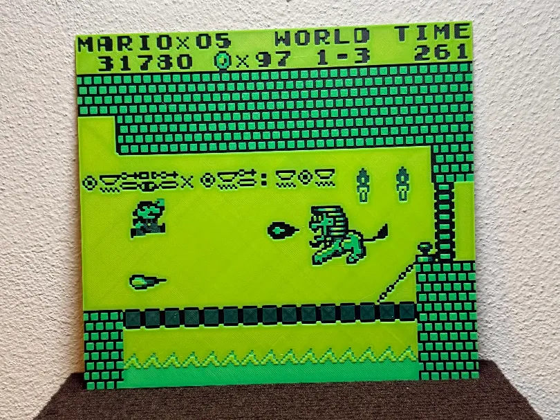 Super Mario Land - Game Boy - Hueforge - Free 3D Print Model - MakerWorld