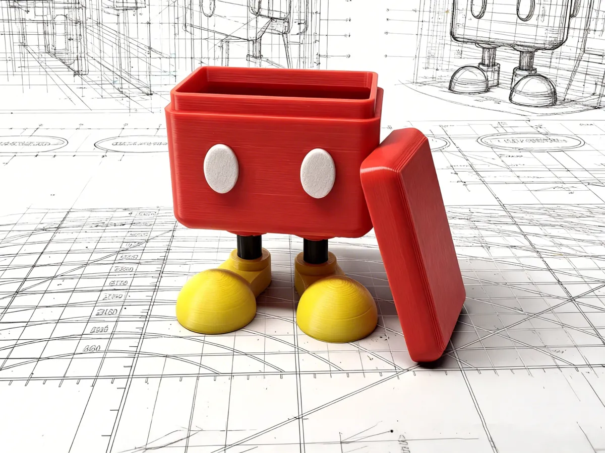 Cartoon Character Creative Storage Box - with Lid - Free 3D Print Model ...