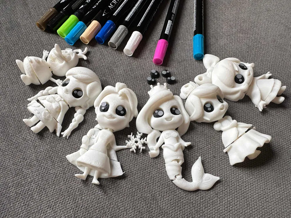 Disney Princess Flexi Keychain - Free 3D Print Model - MakerWorld
