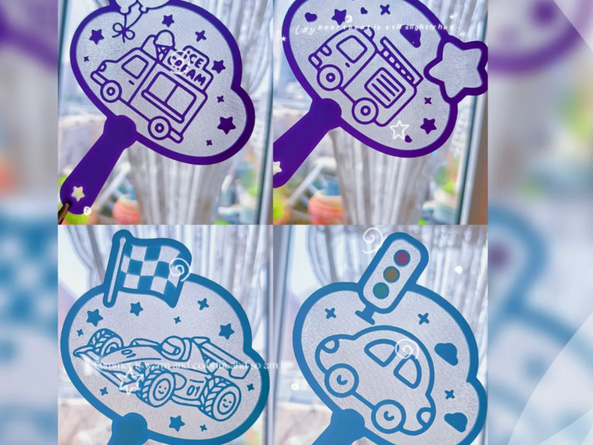 Car Series Boy's Portable Hanging Small Fan Charm for Quick printing ...
