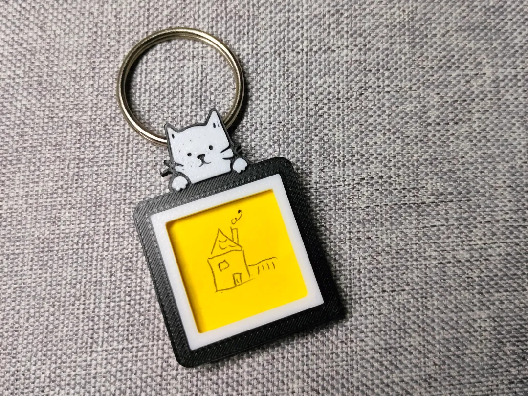 Marco de llavero con gato para dibujo pequeño o foto - Modelo de ...