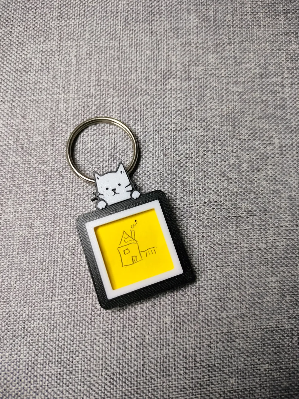 Marco de llavero con gato para dibujo pequeño o foto - Modelo de ...