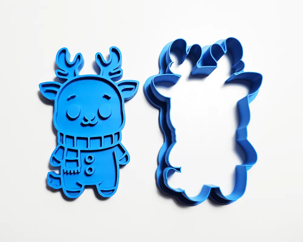 Reindeer Cookie Cutter / Stamp - Free 3D Print Model - MakerWorld