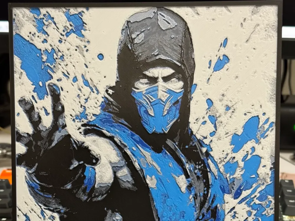 Mortal Kombat - Sub-Zero - Hueforge by Strata Prints MakerWorld ...